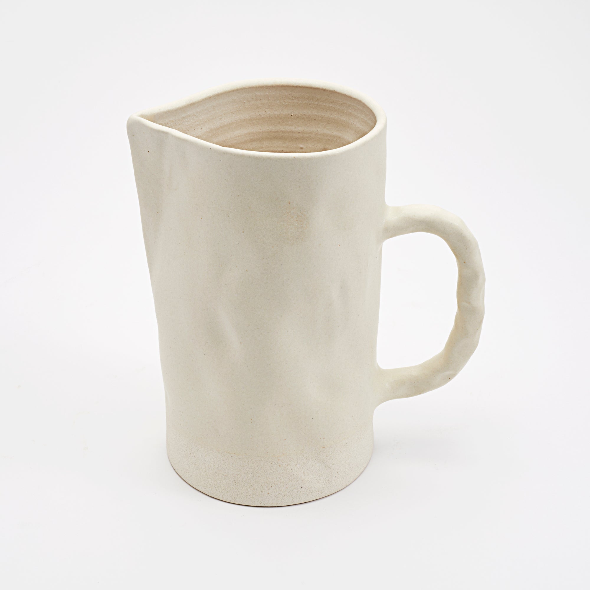 Gabrielle - Pitcher Hammered Blanc – Il’argento Registry