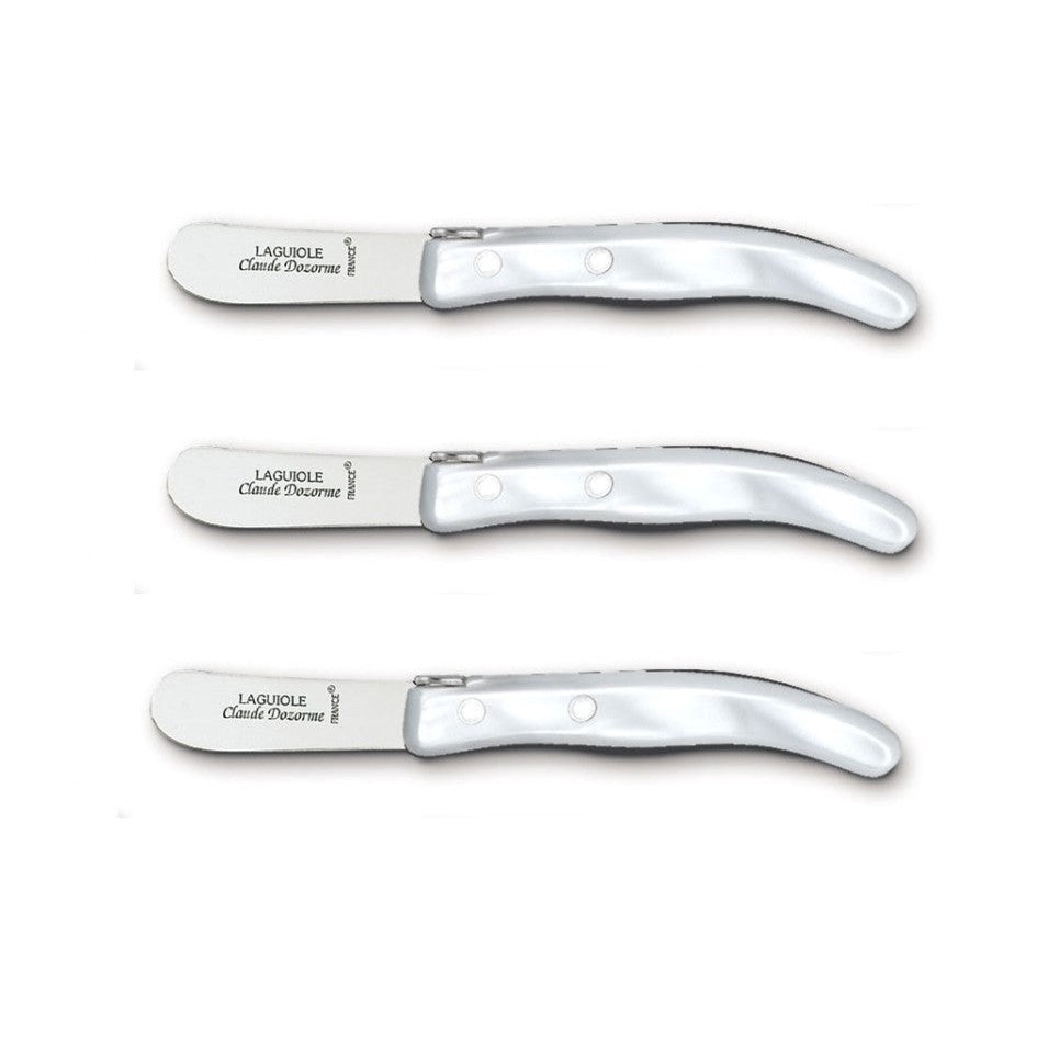 Berlingot - Small Butter Knife - White Handle (Set of 3) – Il’argento ...