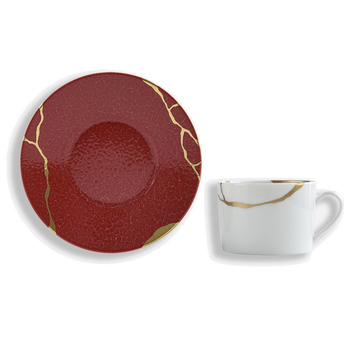 Kintsugi - Set of tea cups and saucers – Il’argento Registry